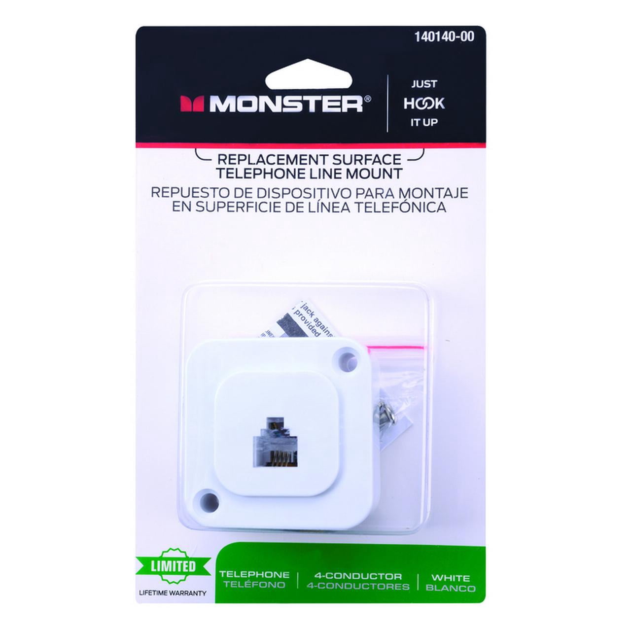 Monster Jhiu 140140-00 4 Conductor White Replacement Surface Mount ...