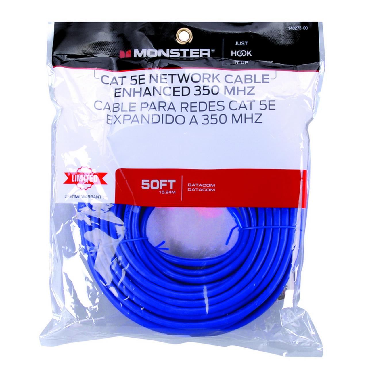 Monster Jhiu 140273-00 50 ft. Blue CAT 5E Networking Cable - Walmart ...