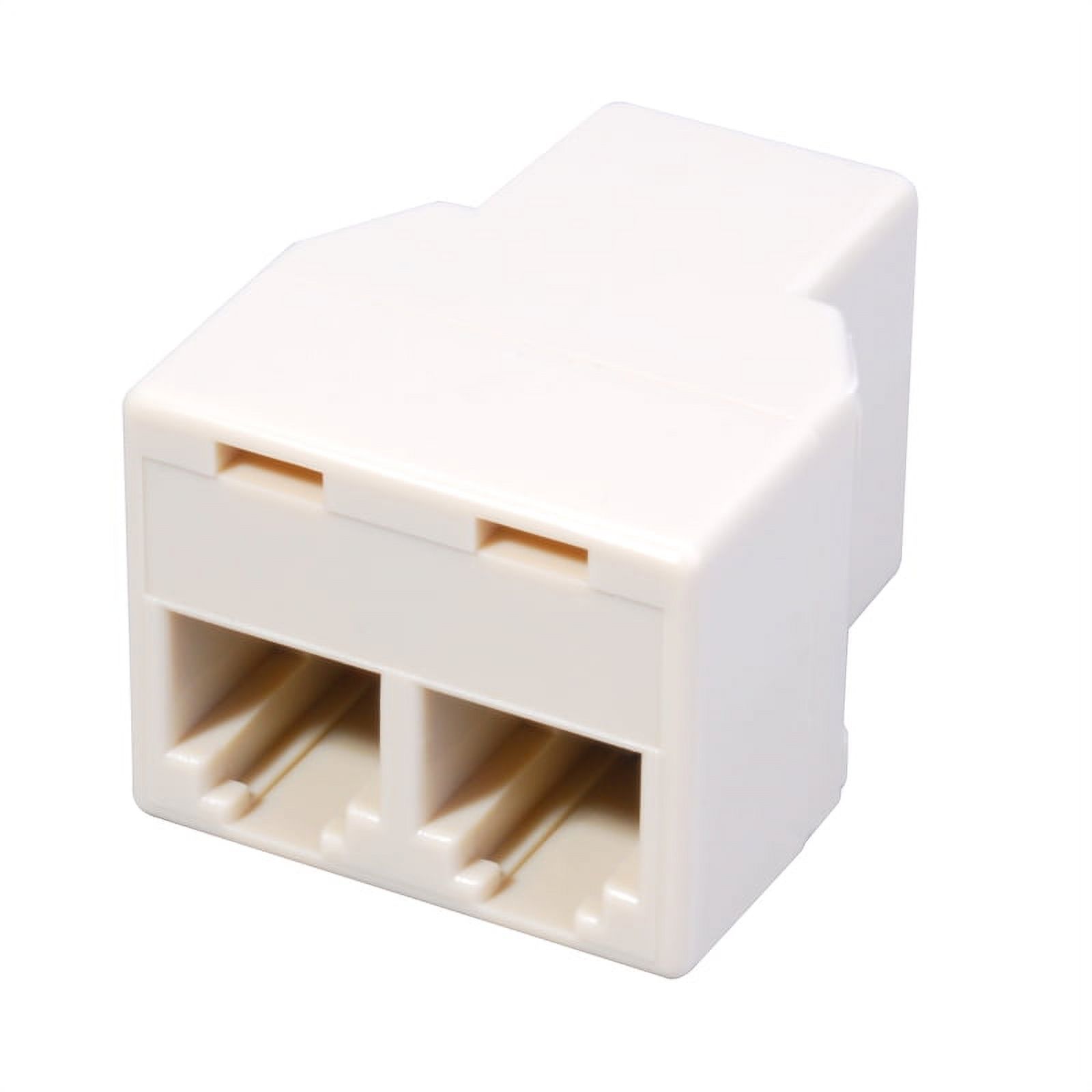 Monster Jhiu 140545-00 Ivory 2-Way Modular In-Line Coupler - Walmart.com