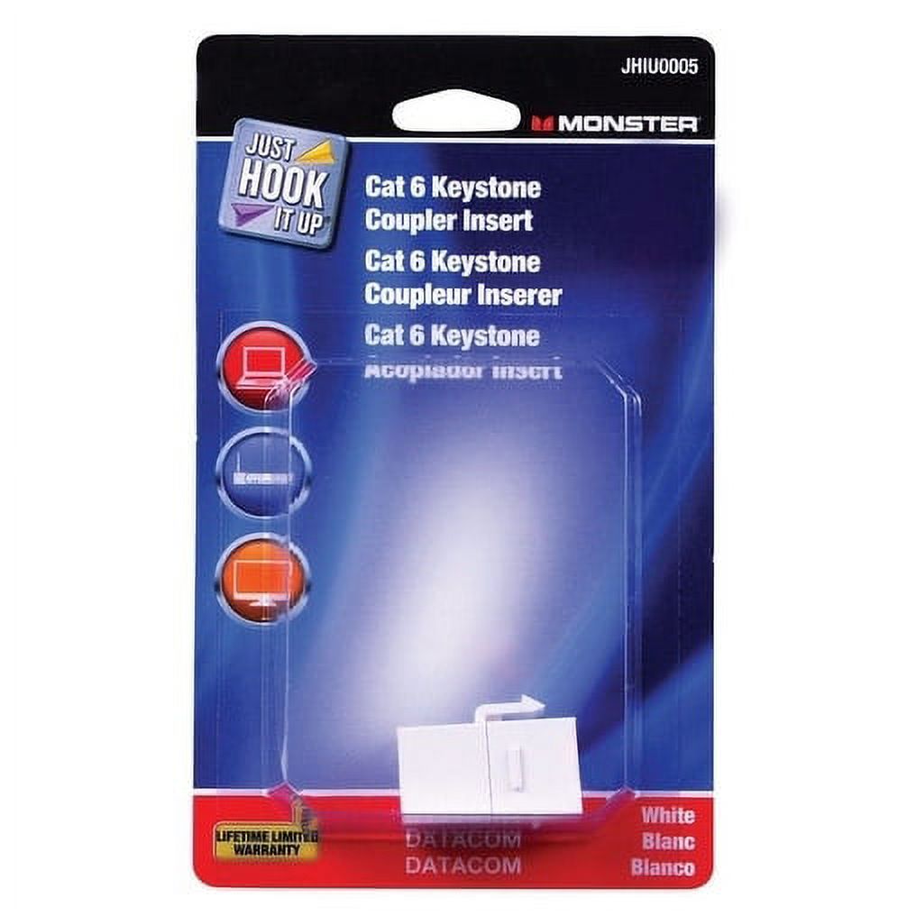 Monster Just Hook It Up 0 ft. L Category 6 Keystone In-Line Coupler ...