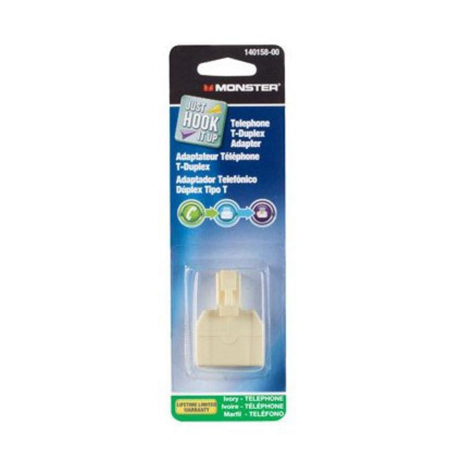 Monster Just Hook It Up 0 ft. L Ivory Modular Duplex Adapter - Walmart.com