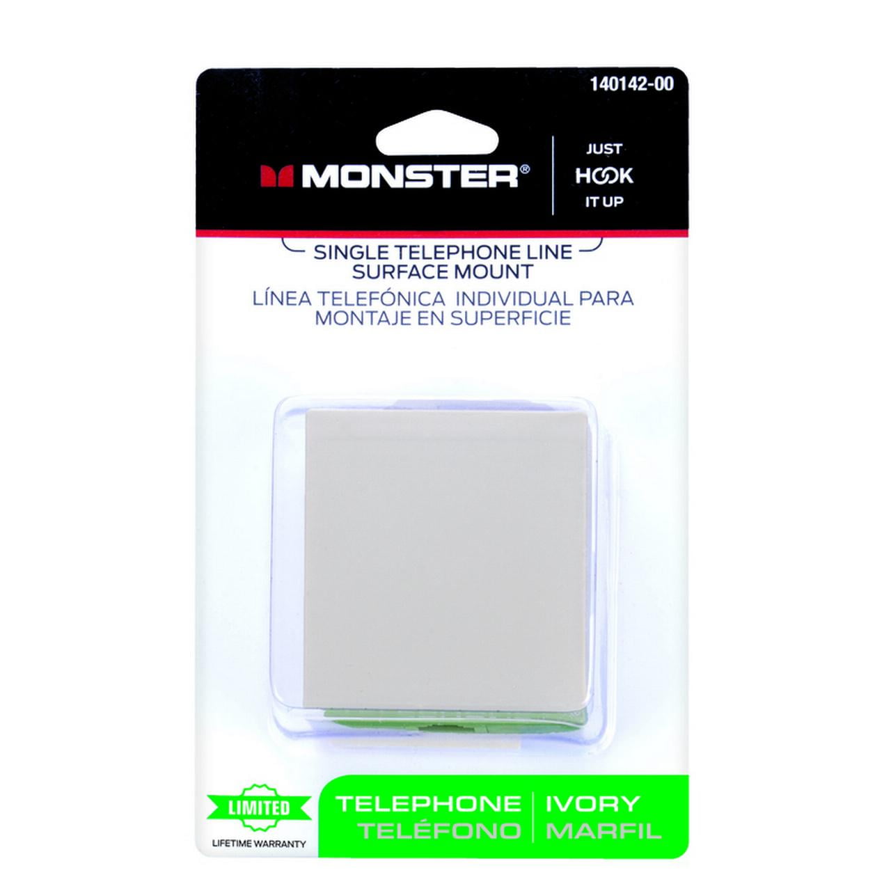 Monster Cable Single Telephone Line Surface Mount Jack - Walmart.com
