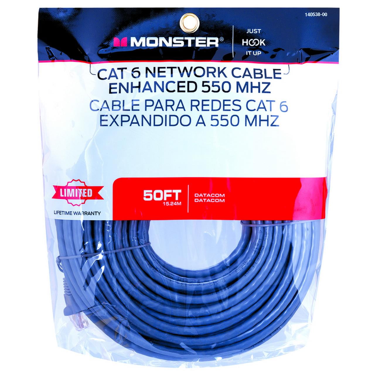 Monster Just Hook It Up 50 ft. L Category 6 Networking Cable - Walmart.com