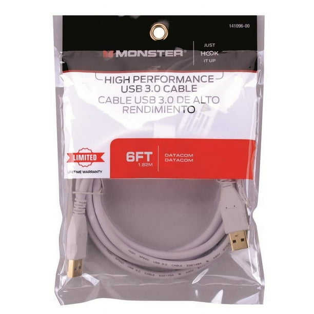 Monster Just Hook It Up 6 ft. L USB Cable - Walmart Business Supplies