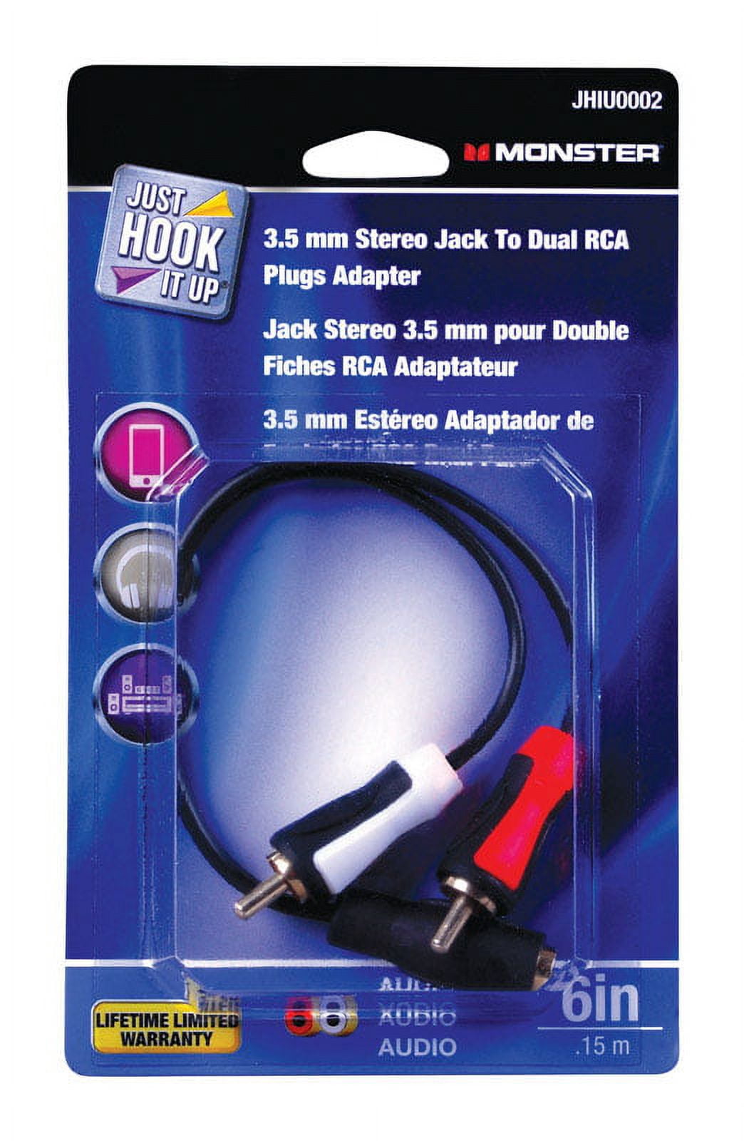 Monster Just Hook It Up Audio Visual Cable Adapter - Walmart.com