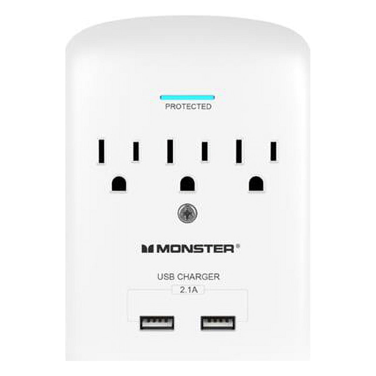 Monster Just Power it Up 1200J 3 Outlets Wall Tap Design Surge ...