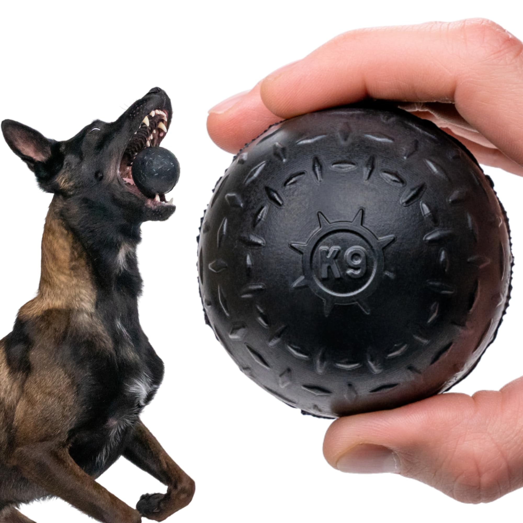 Monster K9 Indestructible Dog MMF7 Ball - Lifetime Replacement - Medium & Large Breeds - Ultra ...