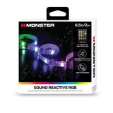 Monster 6.5 ft RGB LED Light Strip, Sound Reactive, Music Sync, USB ...