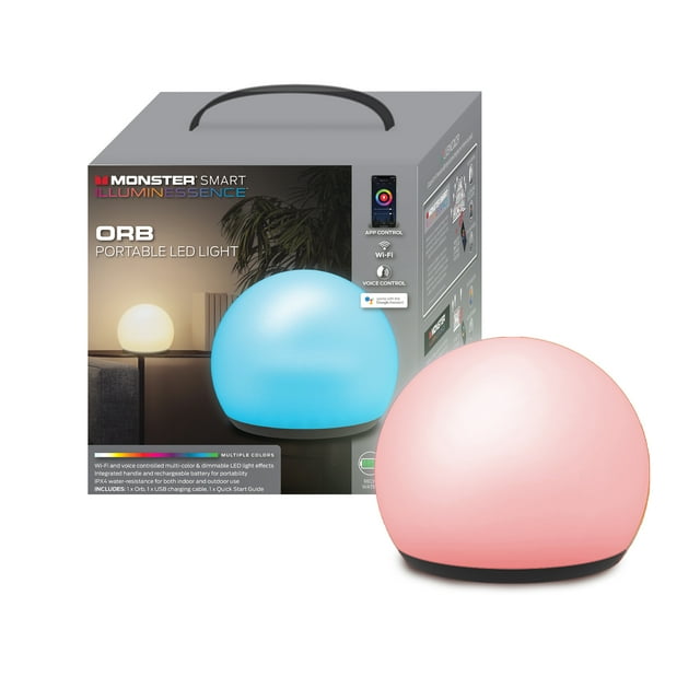 Monster LED All Weather Indoor/Outdoor Smart Multi-Color Portable Light Orb, Novelty - Walmart.com