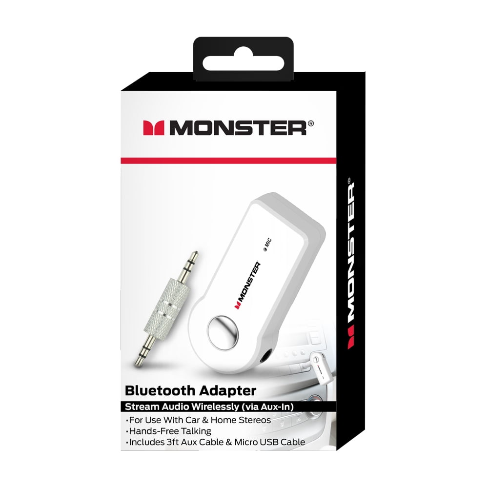 Monster LED Bluetooth Adapter Audio Receiver, New None - Walmart.com