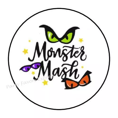 Monster Mash Halloween Sticker Party Favors Sticker Envelope Seals ...