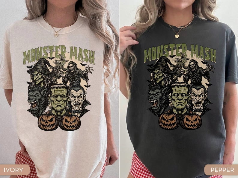 Monster Mash Shirt, Retro Halloween Shirt, Shirt for Halloween, Spooky ...