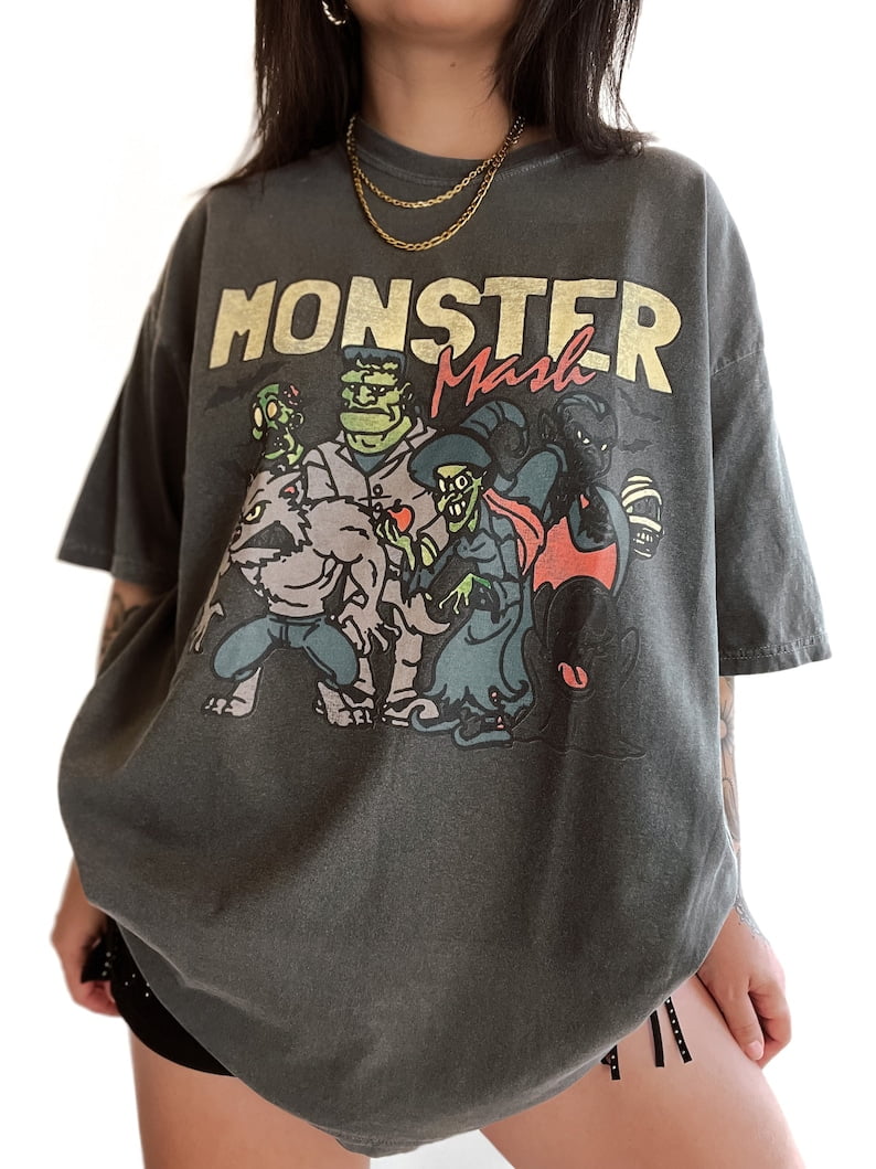Monster Mash Tee, Halloween Comfort colors trendy tee, vintage inspired ...