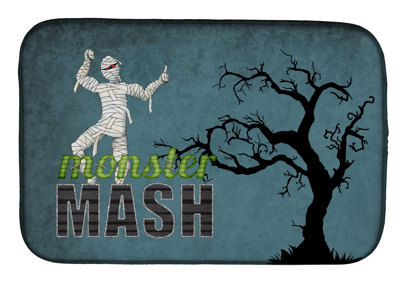 Monster Mash with Mummy Halloween Dish Drying Mat - Walmart.com
