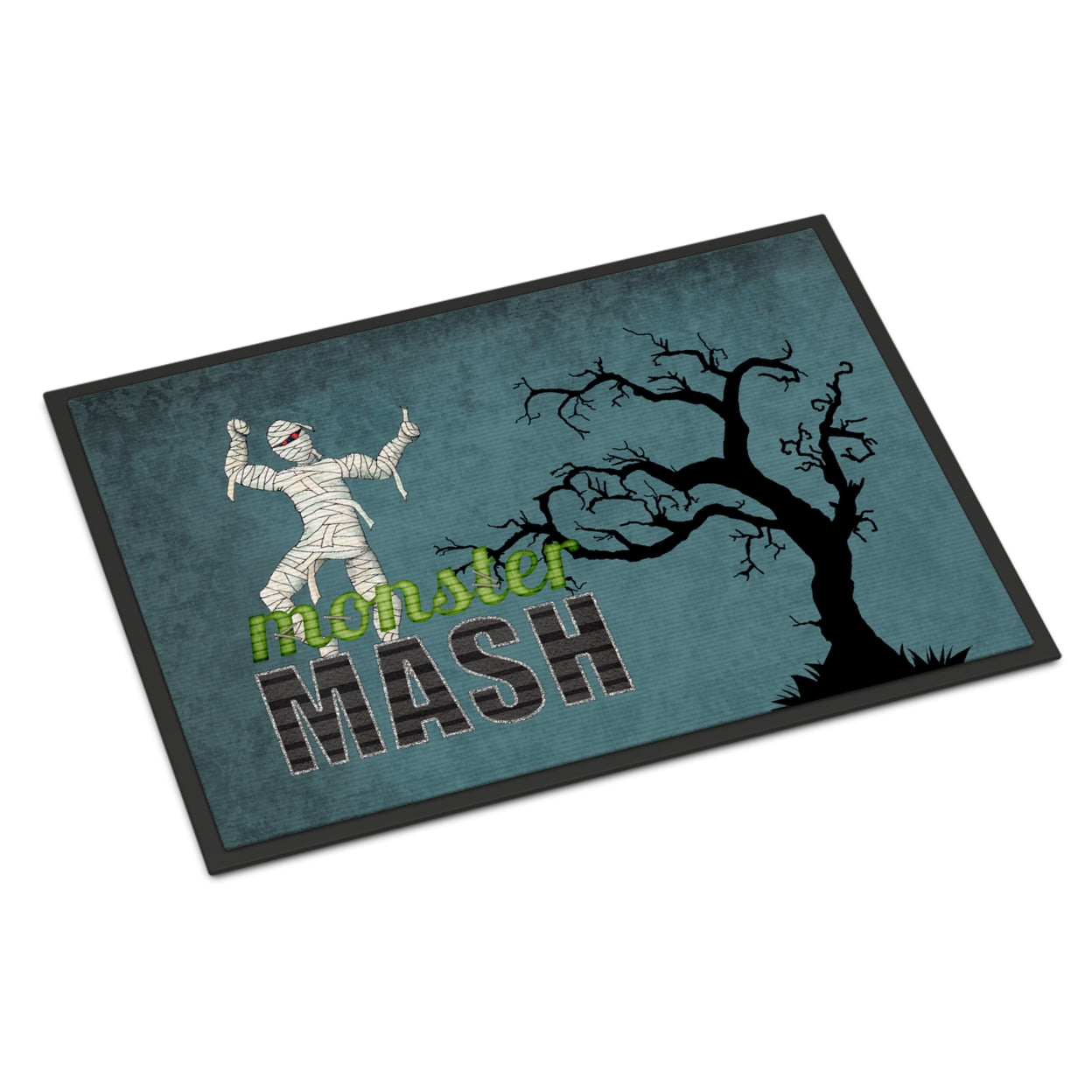 Monster Mash with Mummy Halloween Door Mat Doormat - Walmart.com