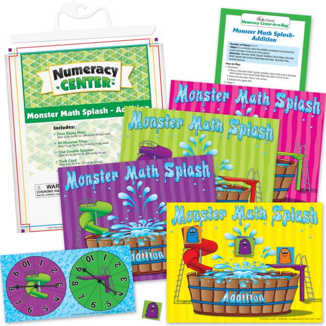 Monster Math Splash - Addition Numeracy Center Grades: K-2 - 1 numeracy ...