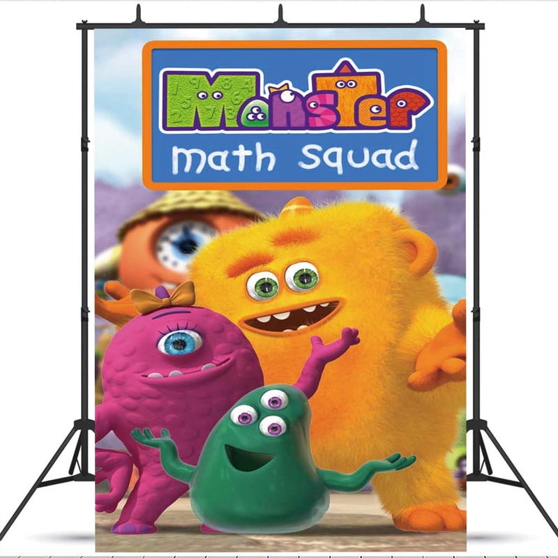 Monster Math Squad Party Supplies Taspestry Poster Banner Backdrop ...