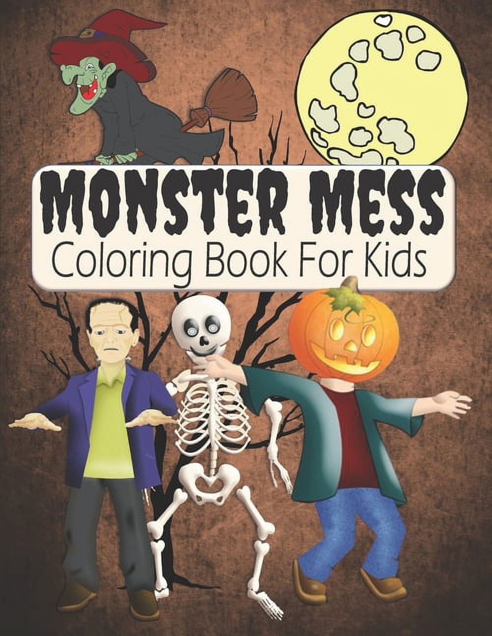 Monster Mess Coloring Book For Kids: Cute & Spooky Mythical Creatures ...