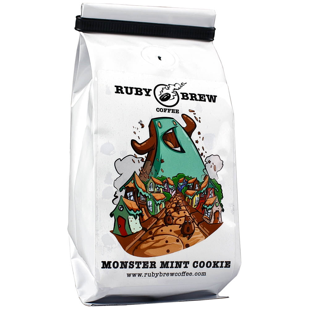 Monster Mint Cookie Ground Coffee Blend 8 Oz Medium Roast Ruby Brew Specialty - Walmart.com