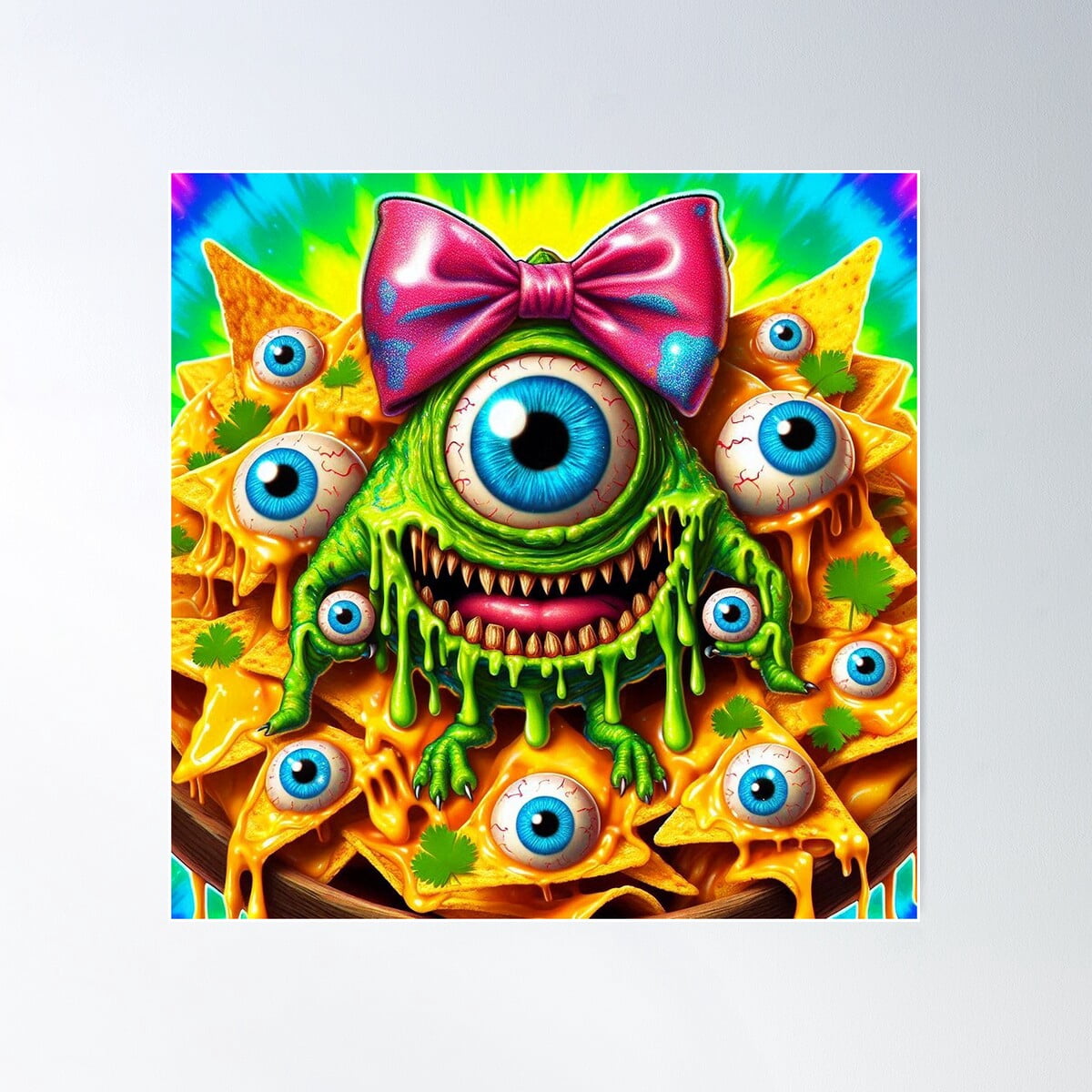 Monster Munchies Poster Wall Art, Modern Wall Decor For Living Room ...