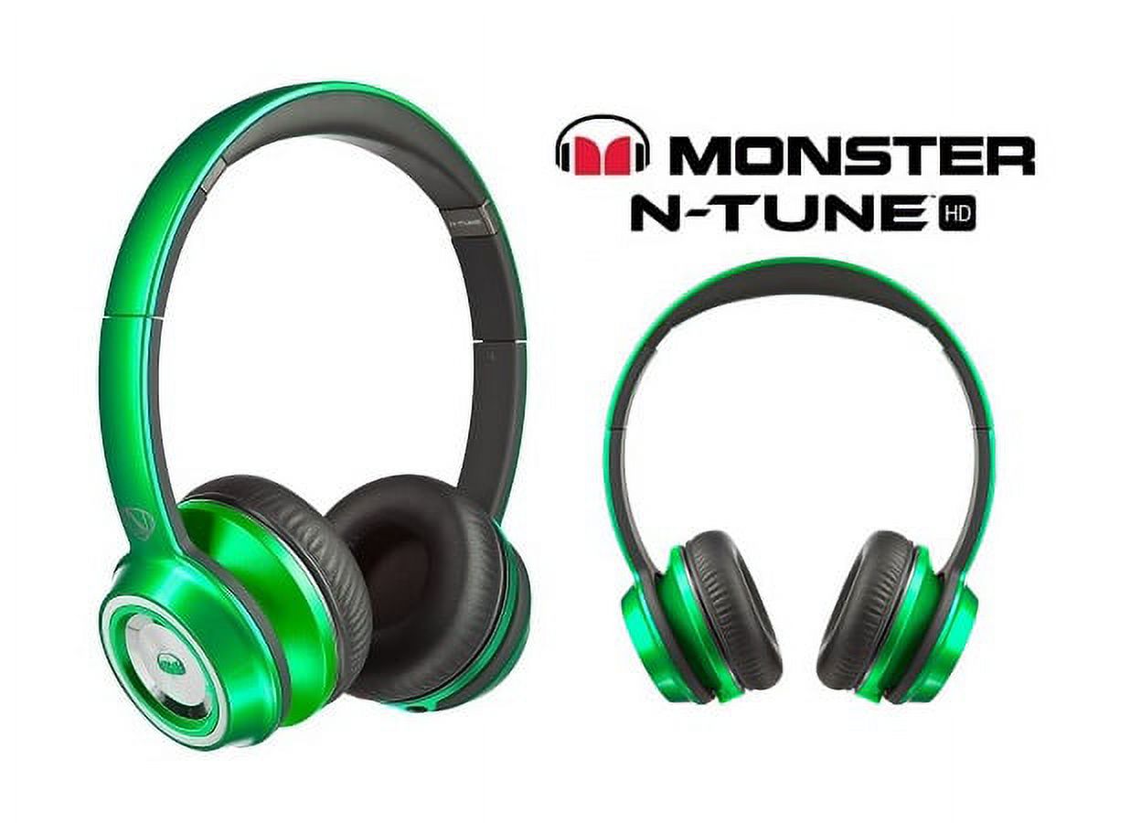 Monster NTUNE On-Ear Headphones, Candy Green - Non Removeable Cable ...
