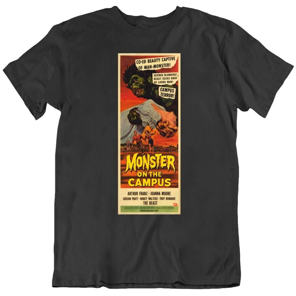 Monster On The Campus Retro Horror Movie Poster Fan T Shirt - Walmart.com