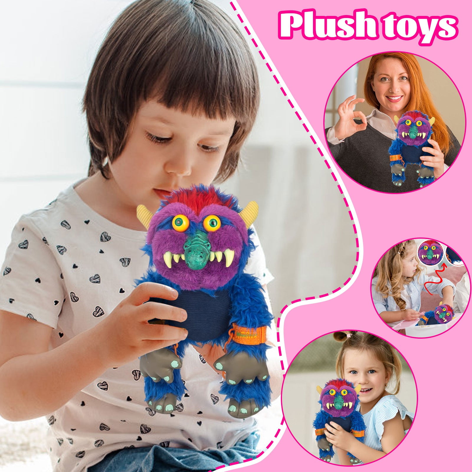 Monster Plush Toy - Game Peripheral Doll, Cute Monster Stuffed Figure ...