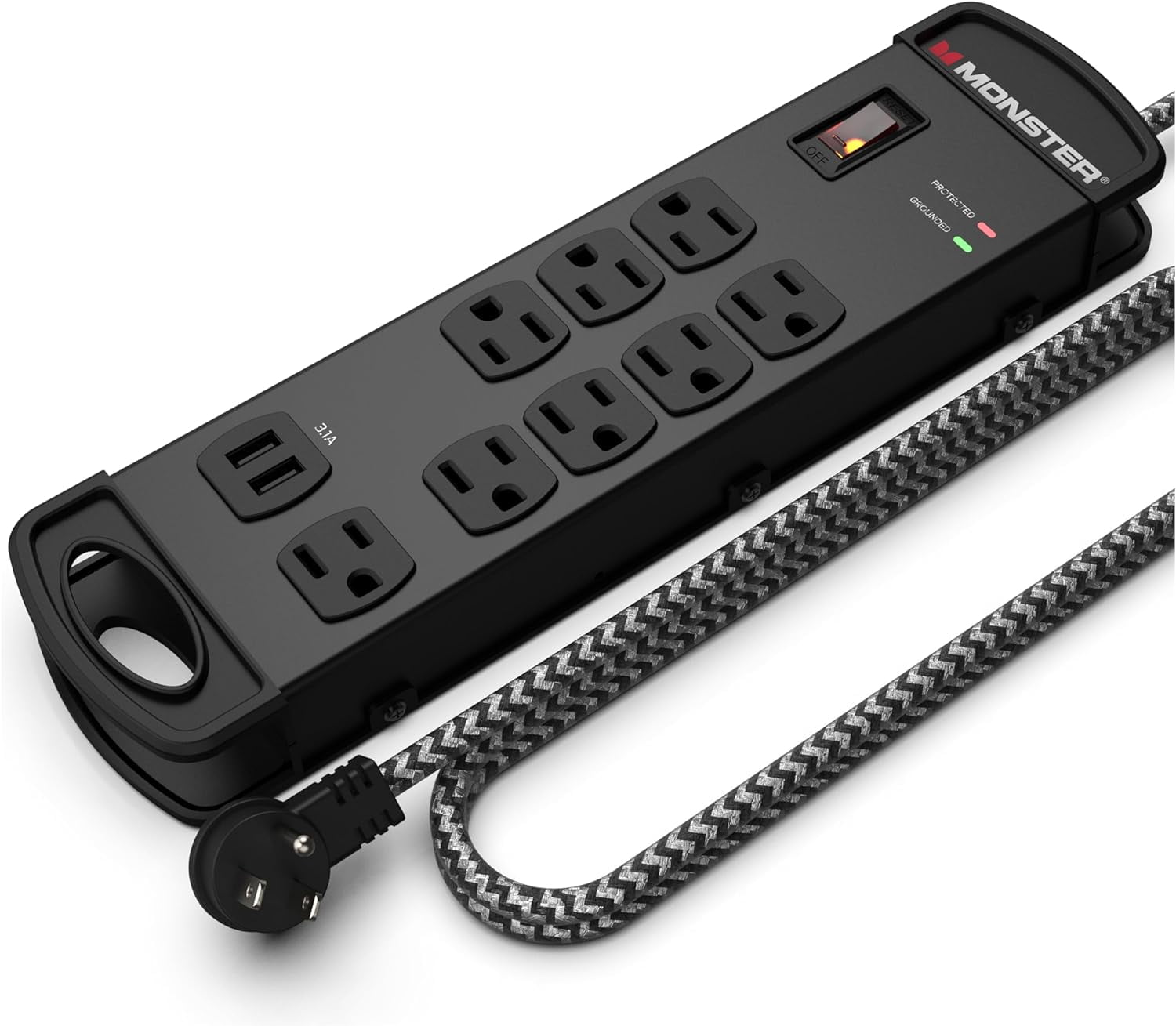 Monster Pro MI Professional Surge Protector with Fireproof MOV, 1960J ...