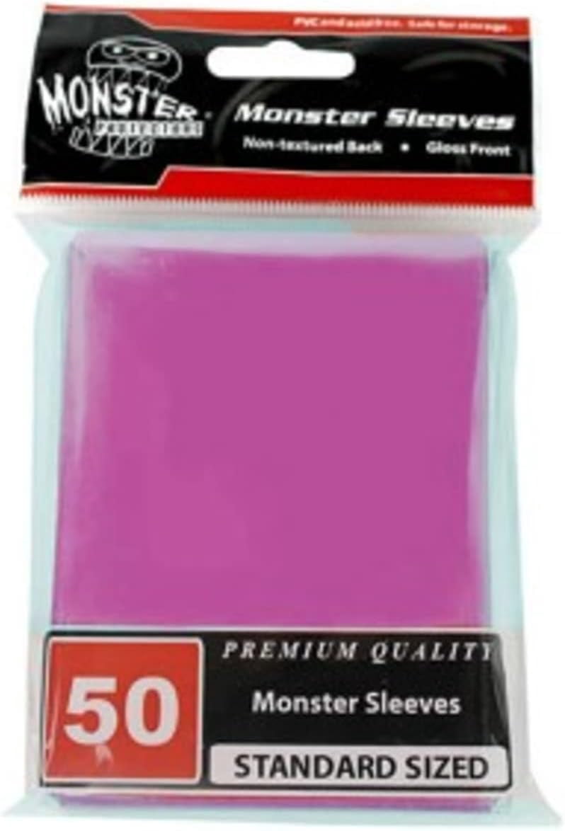 Monster Protector Sleeves - 50 Standard Size Gloss - Pink (Fits MTG ...