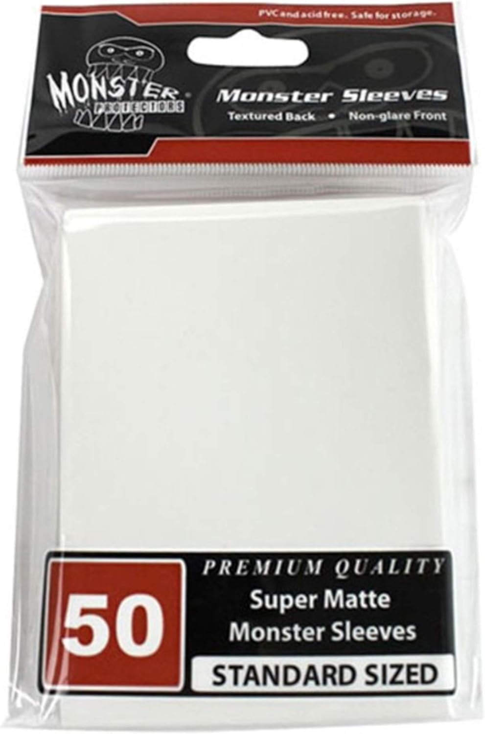 Monster Protector Sleeves - Standard Size Super Matte - White (Fits MTG ...