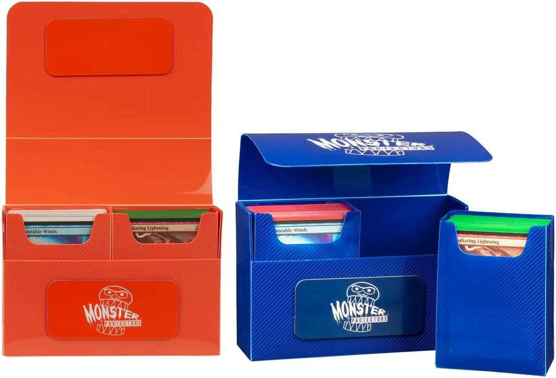 Monster Protectors Magnetic Double Deck Box 2 Pk - Blue & Orange with 2 ...