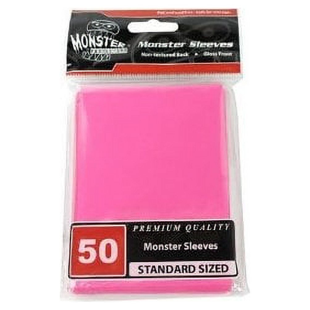 Sleeves - Monster Protector Sleeves - Standard Size Gloss - Pink (Fits ...