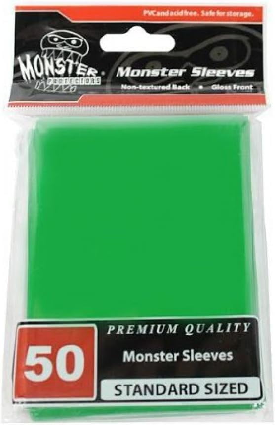 Monster Protectors Sleeves - Standard Size Gloss - Green (Fits MTG ...