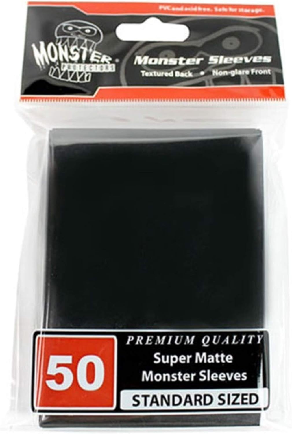 Monster Protectors Sleeves - Standard Size Super Matte - Black (Fits ...