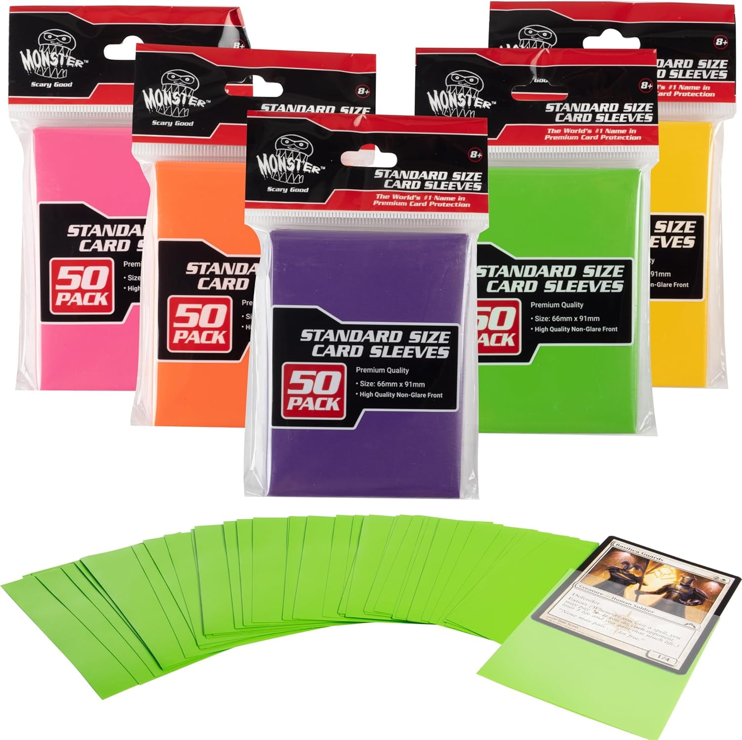 Monster Protectors Standard Card Sleeves(250 Pack) -Standard Size (66mm ...