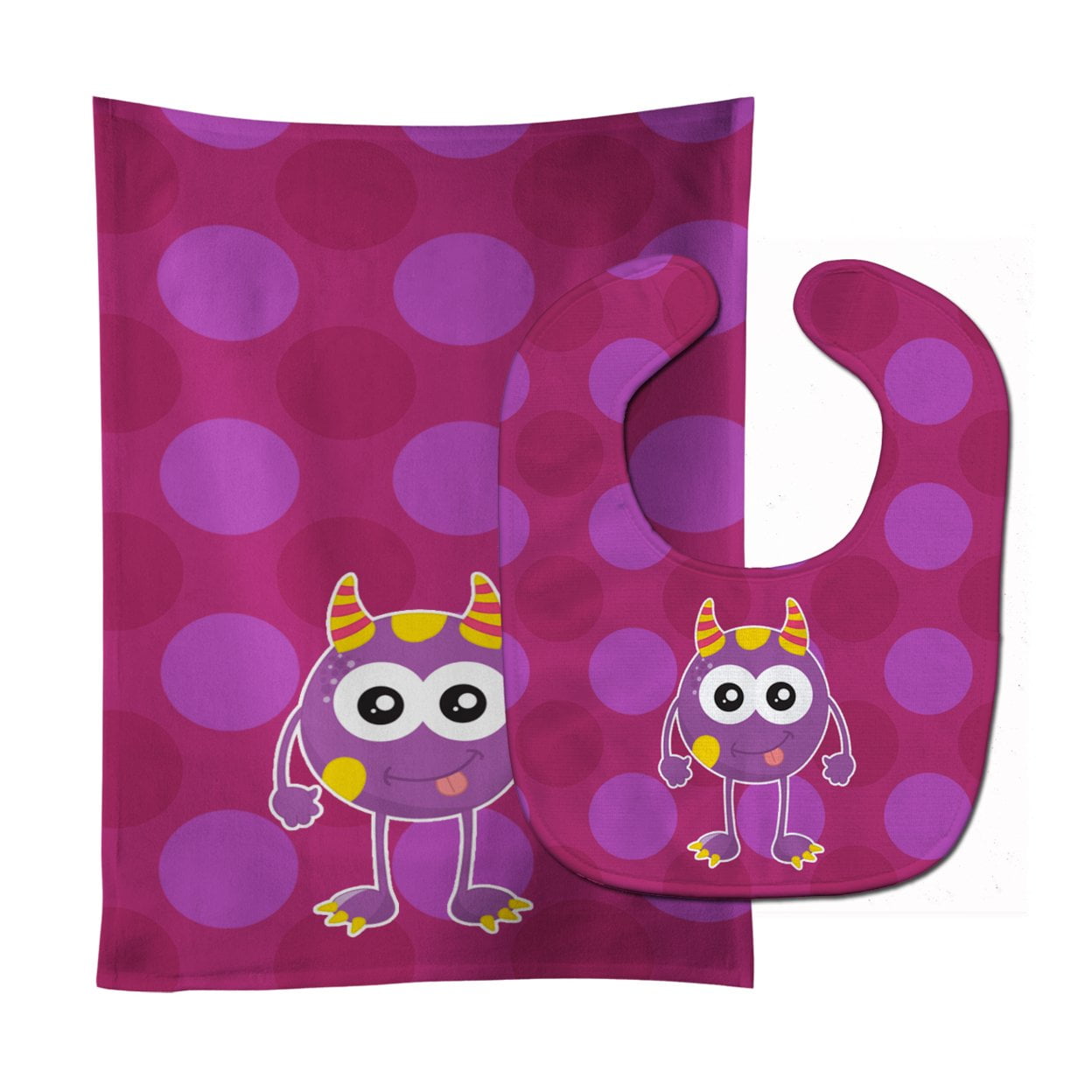 Monster Purple Baby Bib and Burp Cloth - Walmart.com