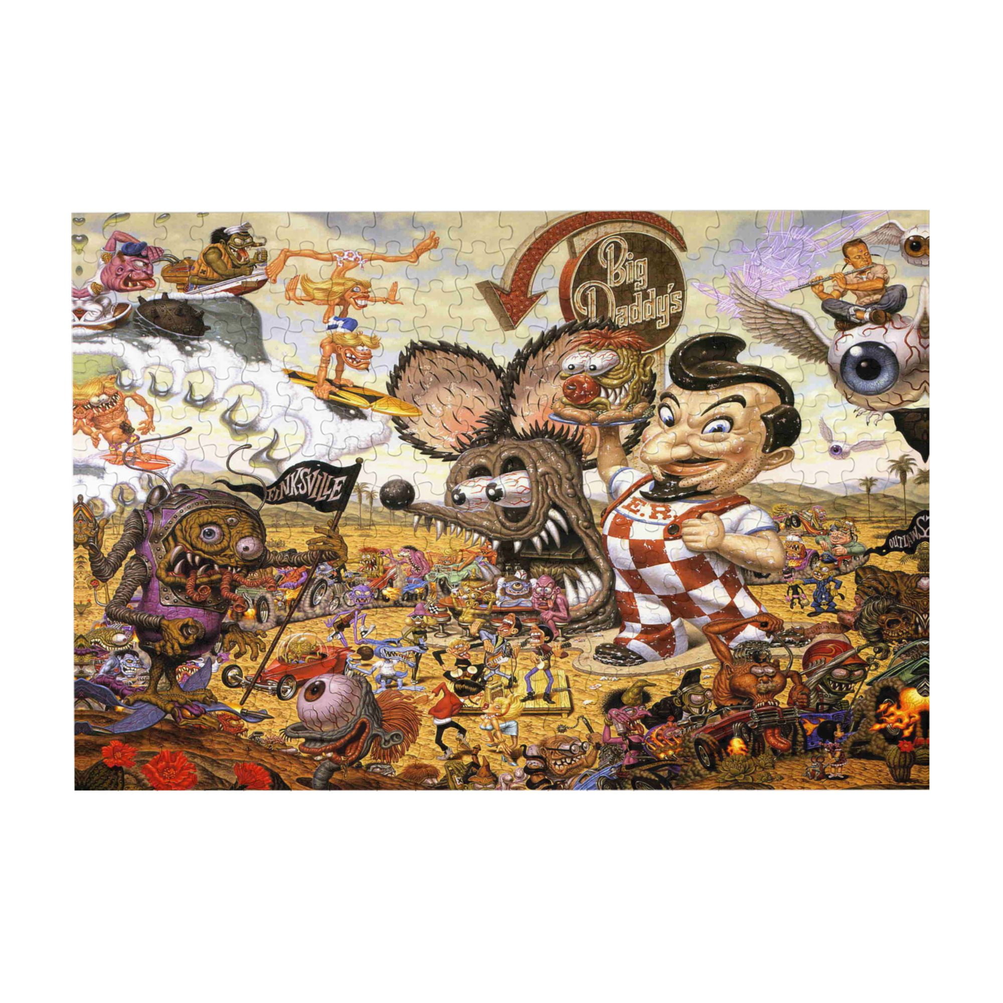 Monster Rat Fink Wooden Jigsaw Puzzle for Adults 300 Piece Puzzle Thick ...