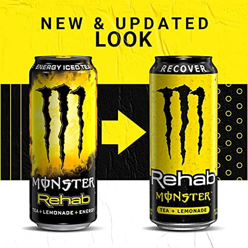 Monster Rehab Variety Pack 15.5 ounce : Lemonade, Orangeade, Peach Tea ...