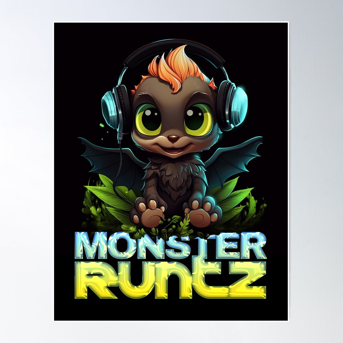 Monster Runtz Poster Wall Art, Modern Wall Decor For Living Room ...