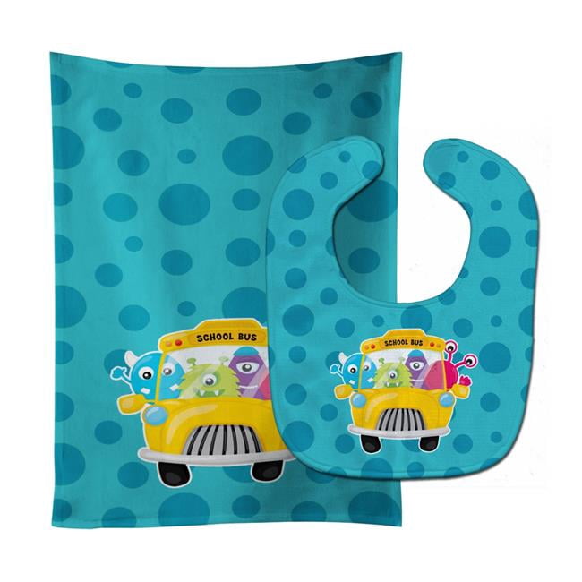 Monster School Bus Baby Bib & Burp Cloth - Walmart.com