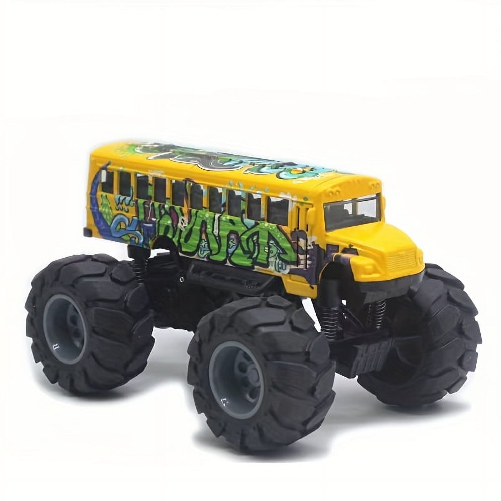 Monster School Bus Die Cast Metal Model Pullback Action Toy Monster ...