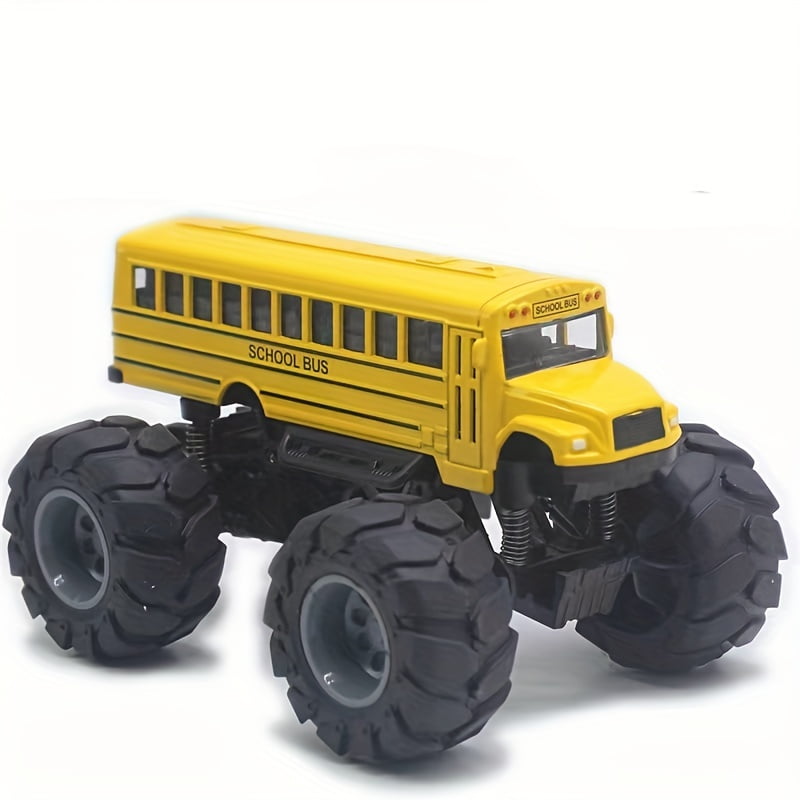 Monster School Bus Die Cast Metal Model Pullback Action Toy Monster ...