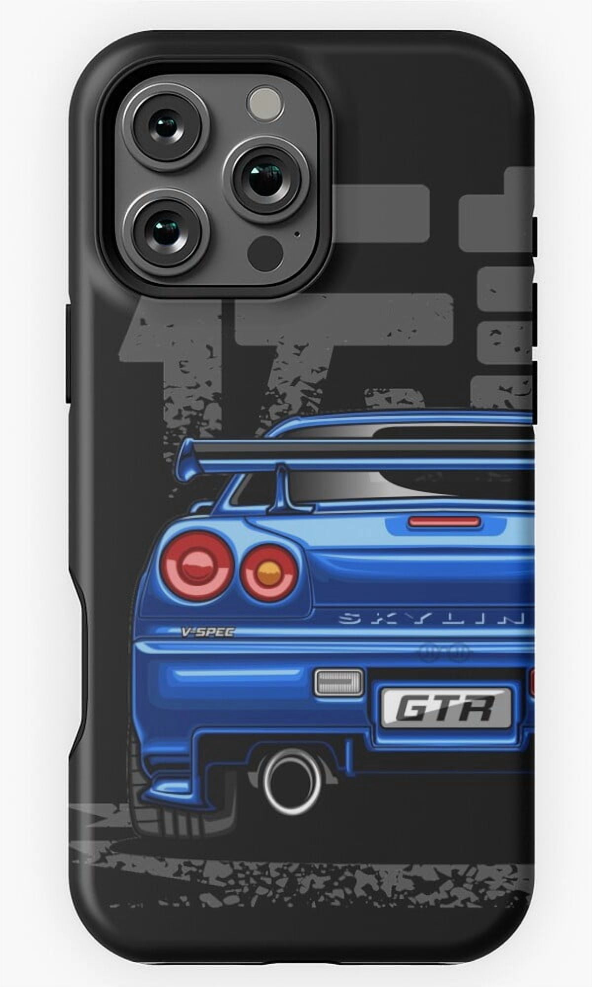 Monster Skyline GTR R34 Paradise Blue Racing Phone Case for iPhone 16 ...