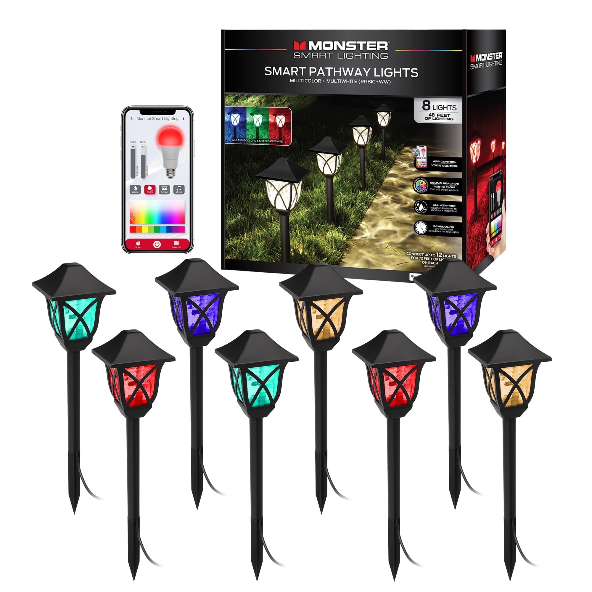 Monster Smart 8-Pack Water-Resistant Traditional Multicolor ...