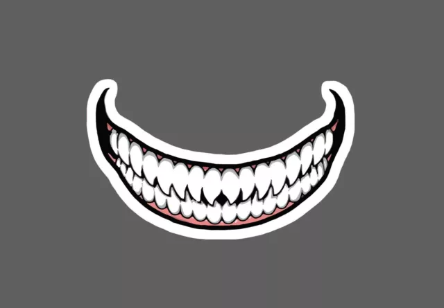 Monster Smile Sticker Sharp Teeth Waterproofsticker Phone Decal Water ...