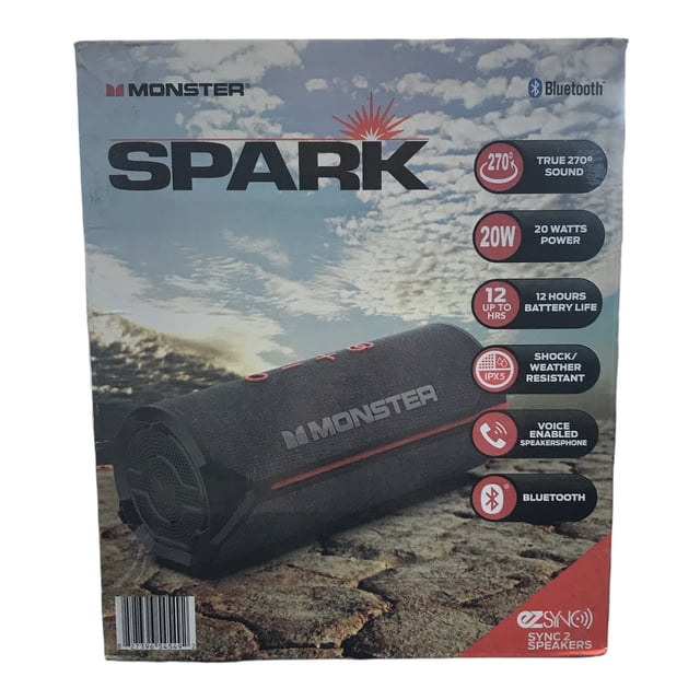 Monster Spark Portable Waterproof Bluetooth Speaker - Walmart Business ...