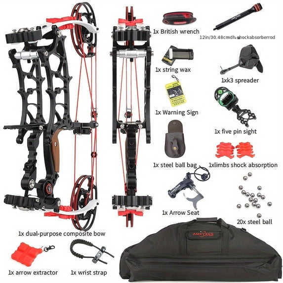 Monster Steel Ball Compound Bow Hunting Bow Kit 40-65 lbs - Walmart.com