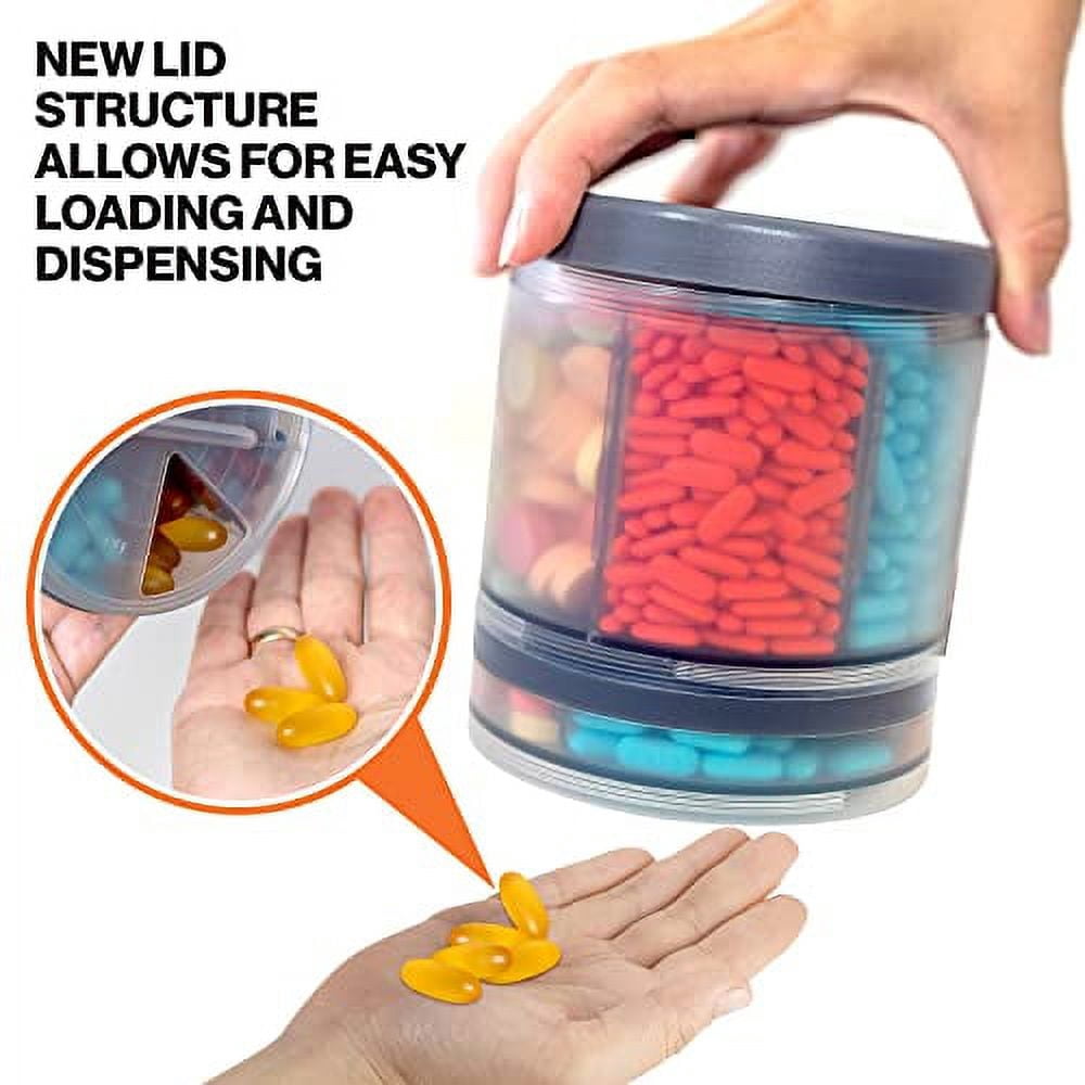 Monster Supplement Medication Pill Dispenser with 10 Adjustable ...