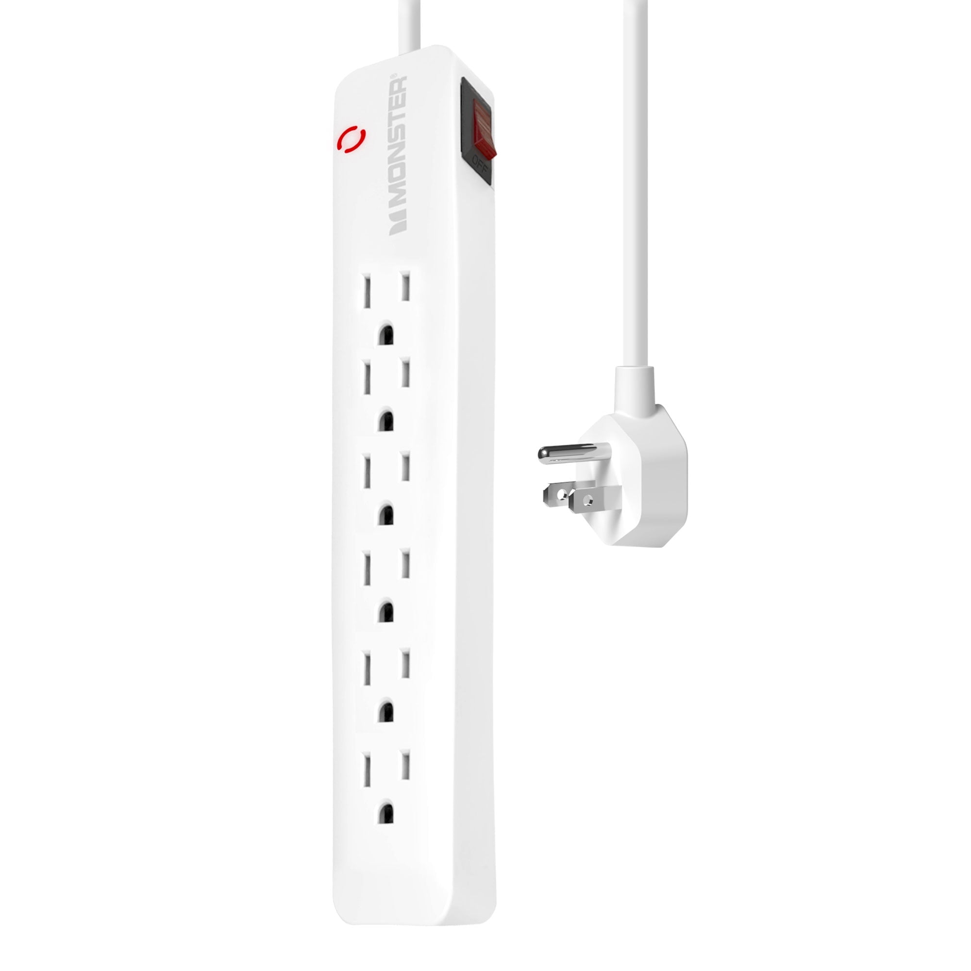 Monster Surge Protector, 6 Grounded Outlets, 15FT Extra Long Cord, 1200 ...