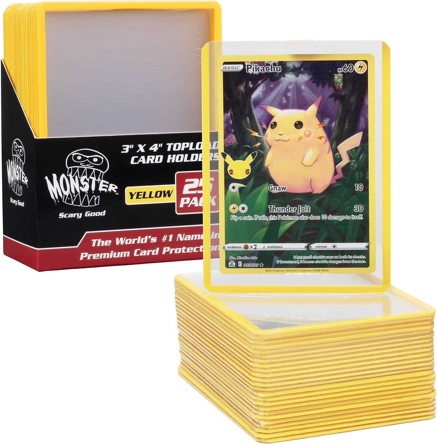 Monster Top Loaders for Trading Cards - 25 Count 3x4" Clear Hard ...